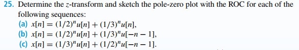 Solved 25. Determine the z-transform and sketch the | Chegg.com