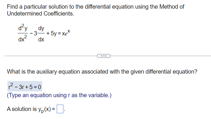 Solved Find a particular solution to the differential | Chegg.com