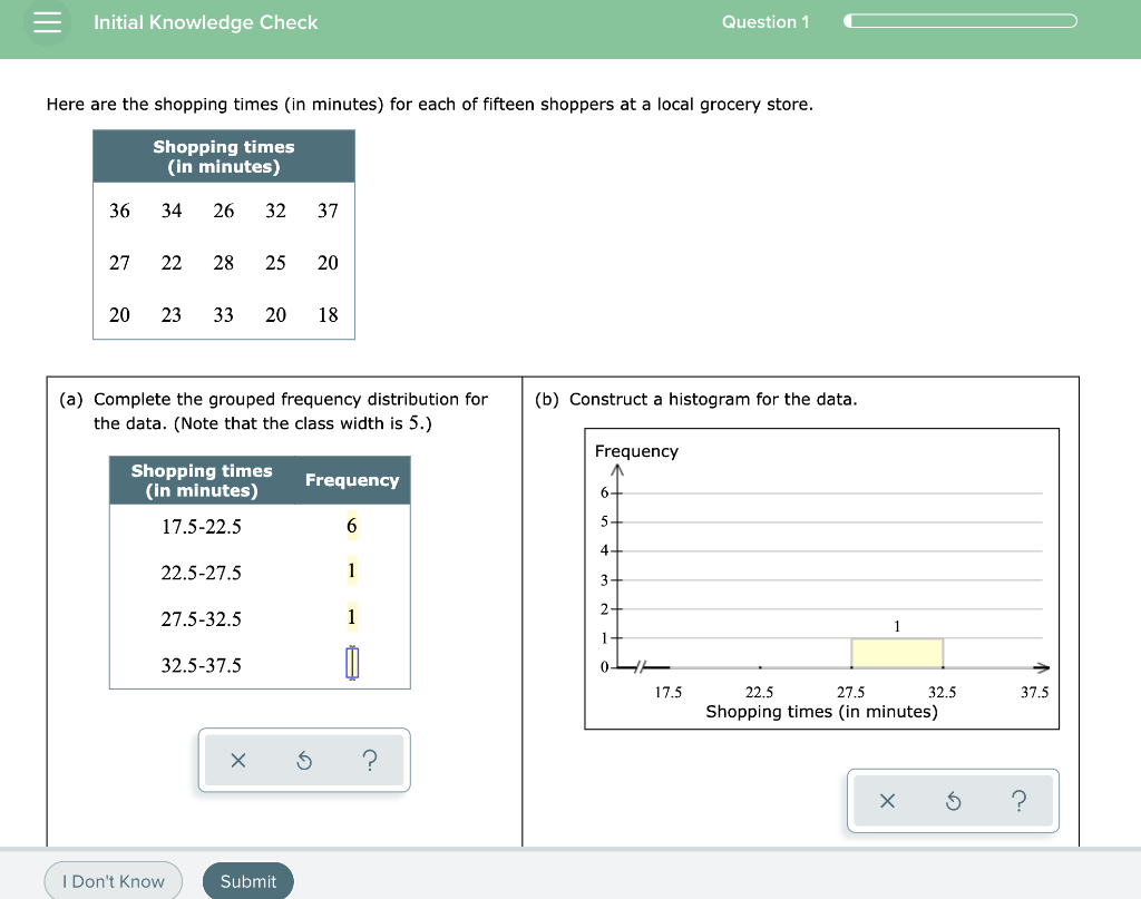 Solved = Initial Knowledge Check Question 1 Here are the | Chegg.com