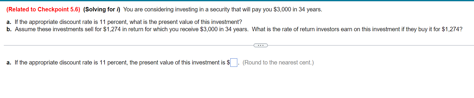 Solved (Related to Checkpoint 5.6) (Solving for i) You are | Chegg.com