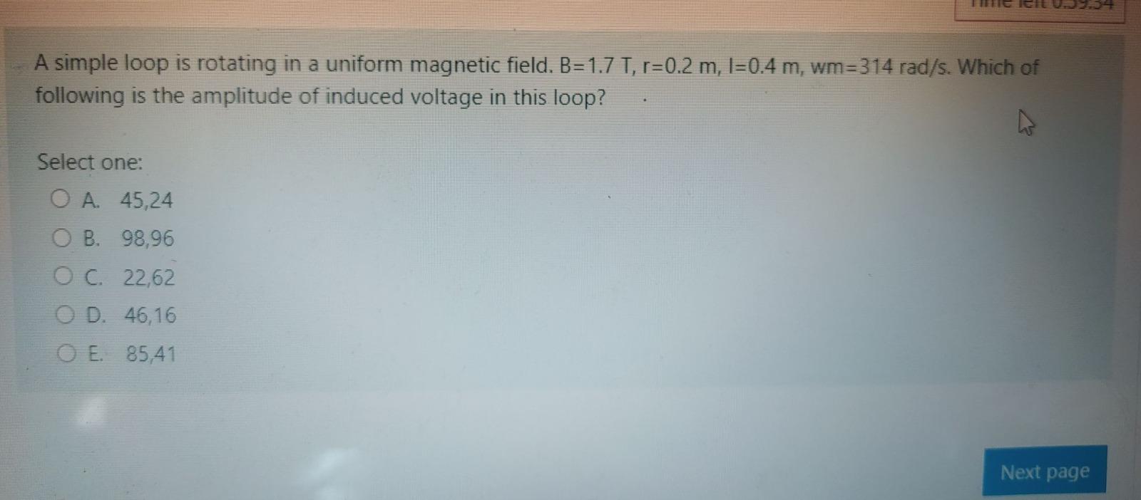 Solved A simple loop is rotating in a uniform magnetic | Chegg.com