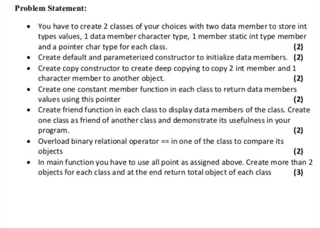 Solved Problem Statement 2 • You Have To Create 2 Classes 