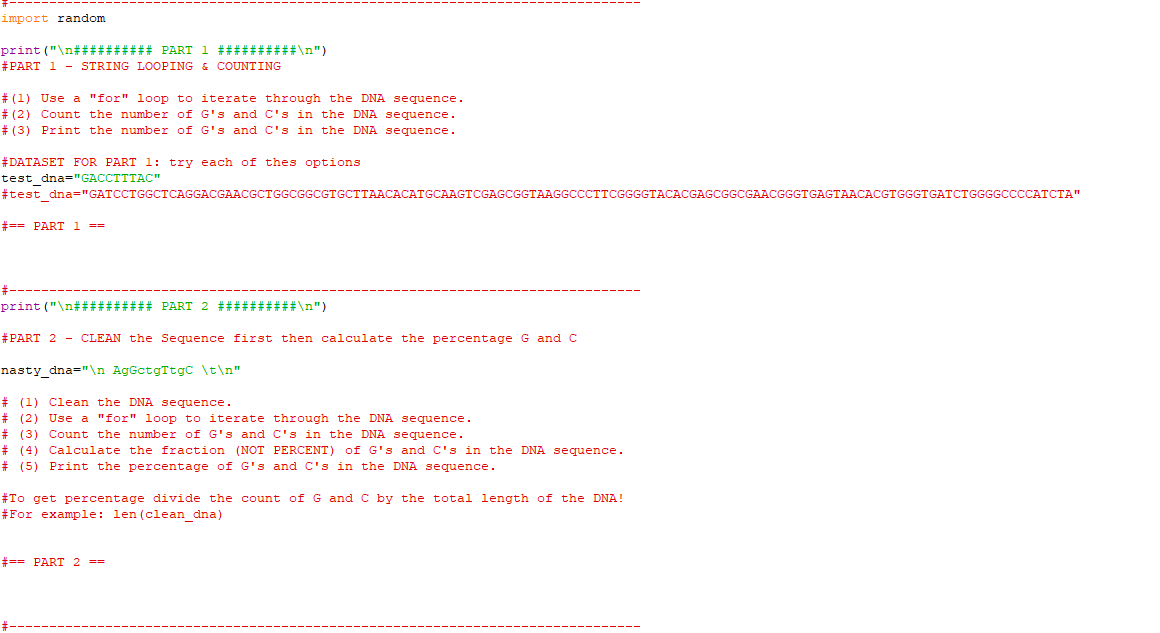 Solved Python coding, first screenshot deals with strings | Chegg.com