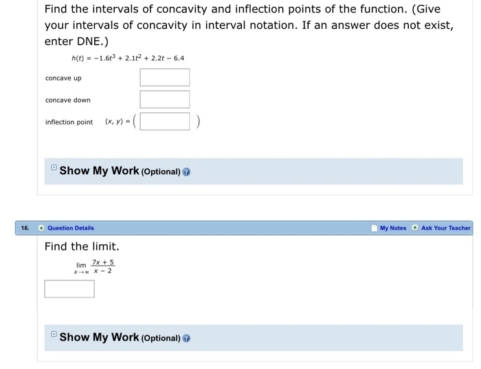Solved Find the intervals of concavity and inflection points | Chegg.com