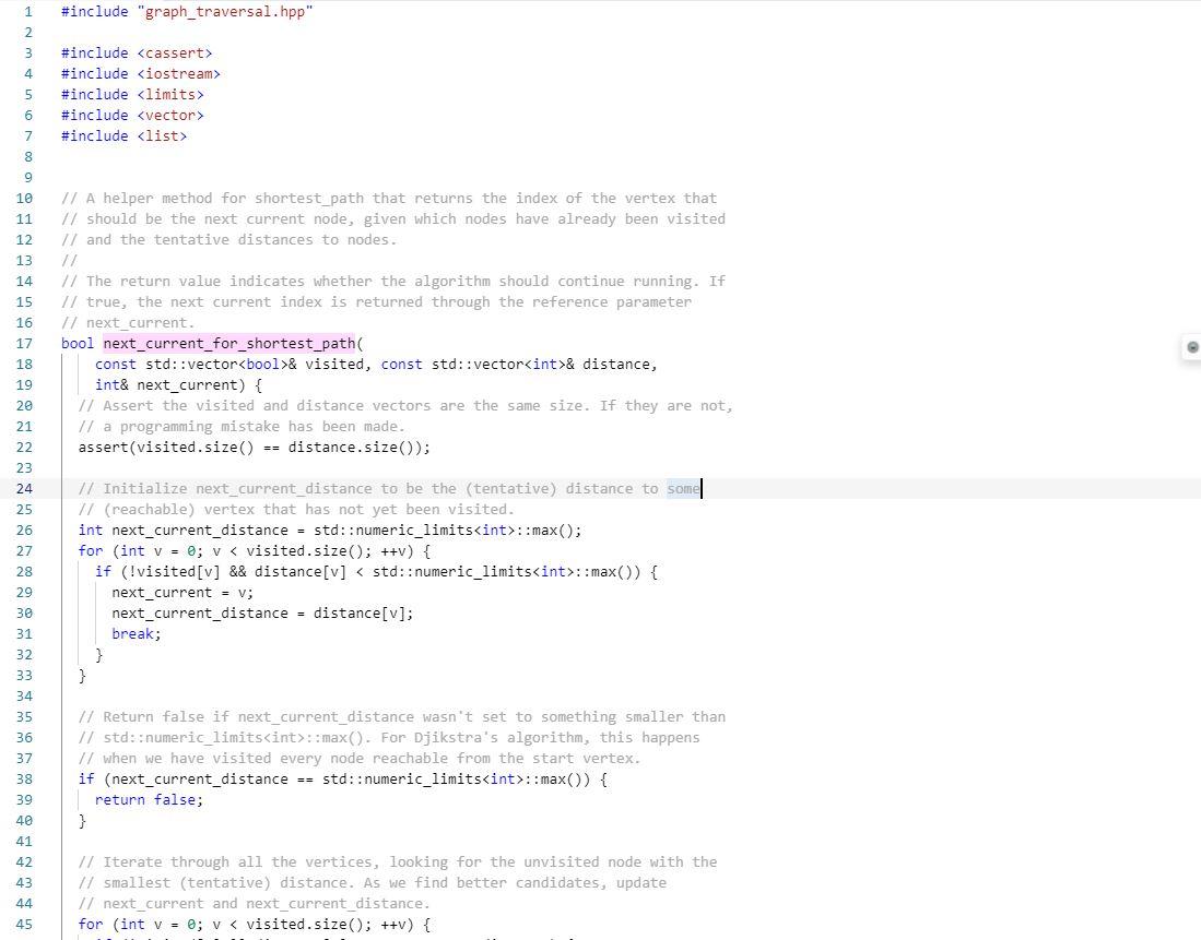 1 #include "graph_traversal.hpp" 2 3 4 #include | Chegg.com