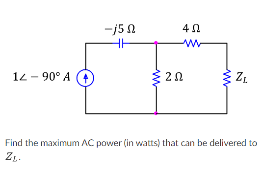 Solved Find the maximum AC ﻿power (in watts) ﻿that can be | Chegg.com