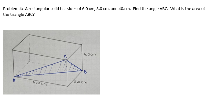 Solved Problem 4: A rectangular solid has sides of 6.0 cm, | Chegg.com
