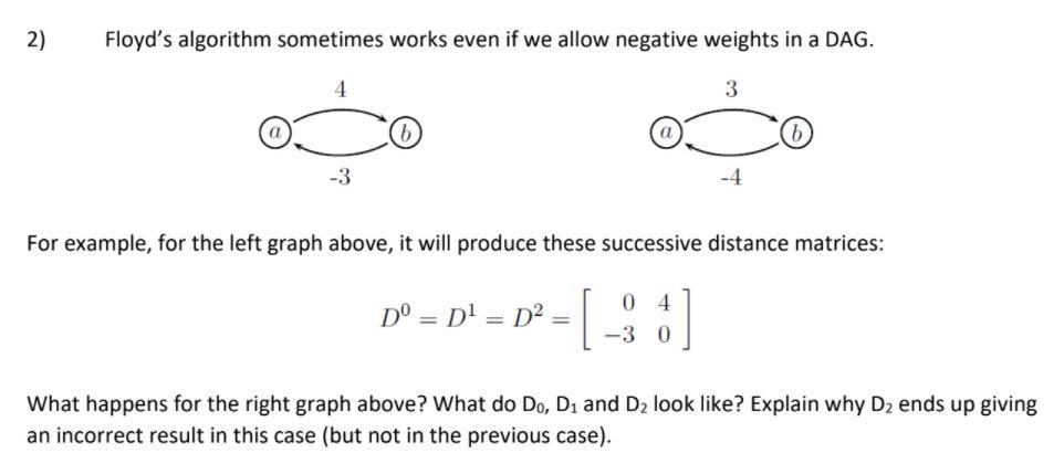 Solved 1) Work through Warshall's algorithm to find the | Chegg.com