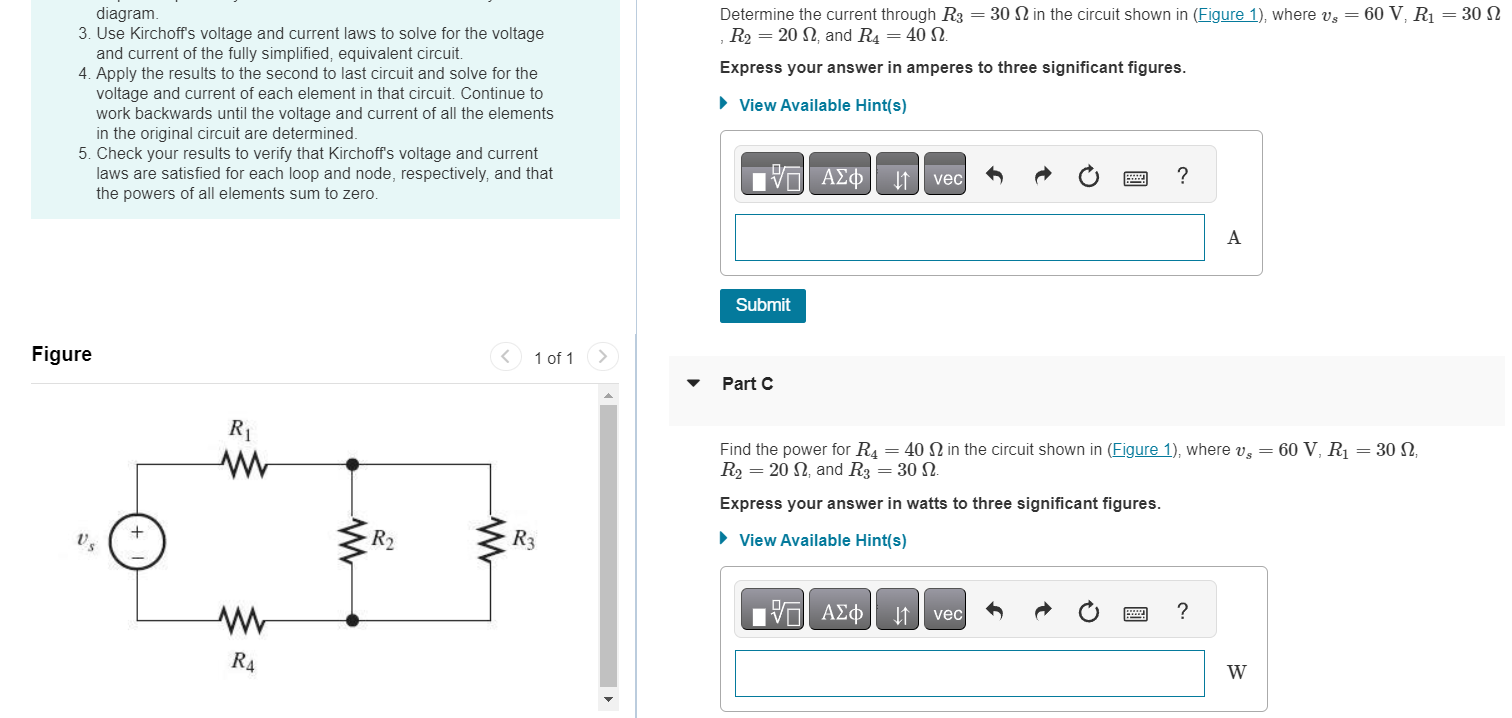 Solved Determine The Current Through R3 30Ω 3 30Ω In The