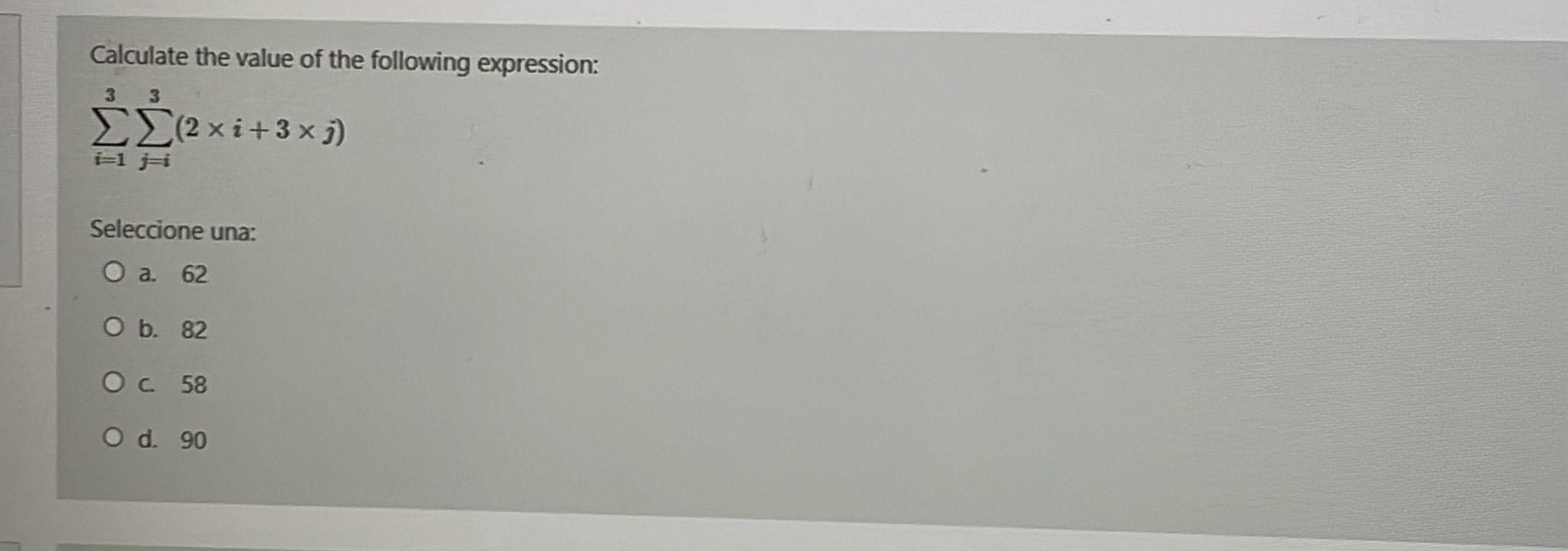Solved Calculate the value of the following expression: | Chegg.com