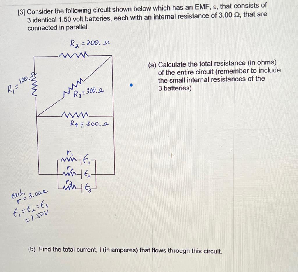 Solved (c) Calculate the total potential difference | Chegg.com