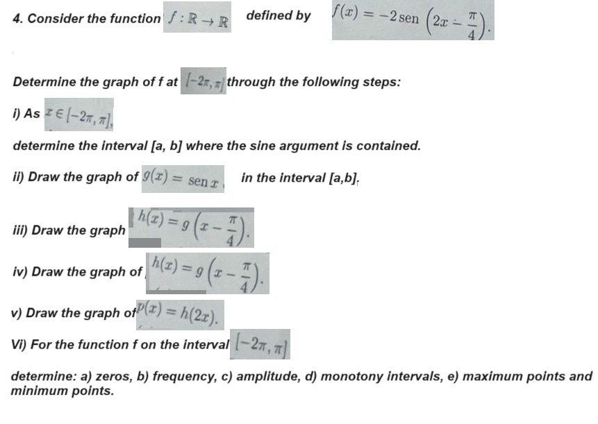 Solved 4 Consider The Function Fr→r Defined By 