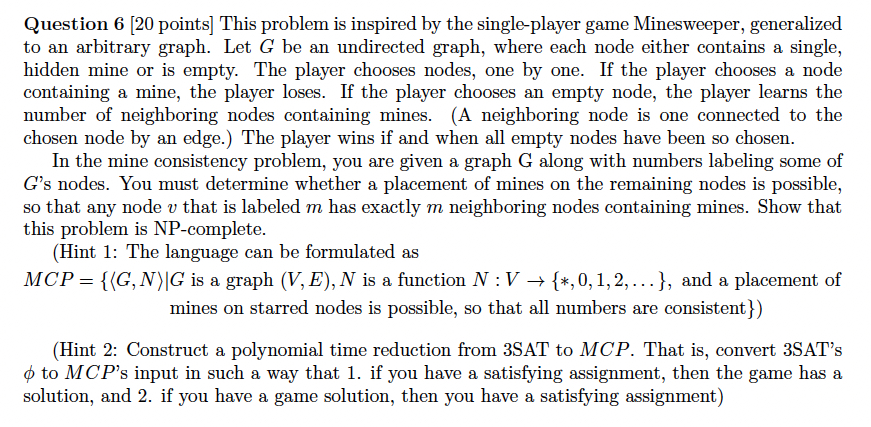 Solved Question 6 [20 ﻿points] ﻿This problem is inspired by | Chegg.com