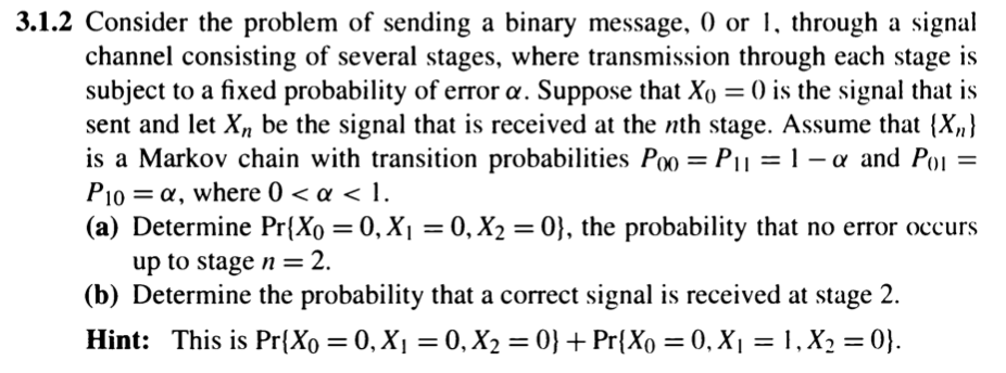 Solved == = = 3.1.2 Consider the problem of sending a binary | Chegg.com
