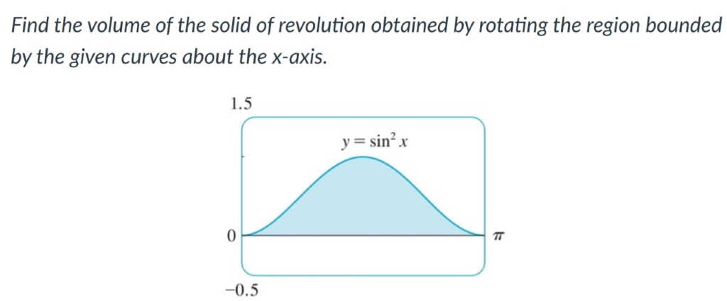 Solved Find the volume of the solid of revolution obtained | Chegg.com