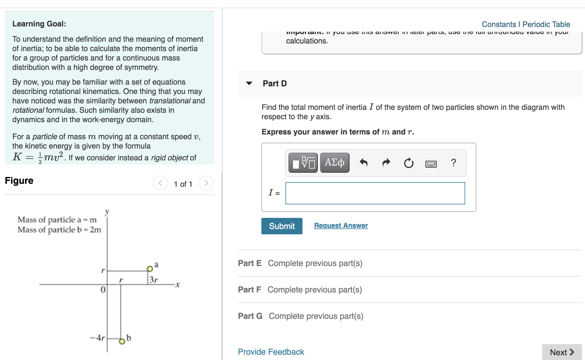 Solved Learning Goal: Constants | Periodic Table un pui | Chegg.com