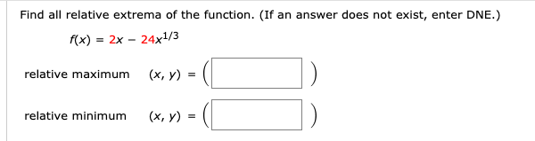 Solved Find all relative extrema of the function. (If an | Chegg.com