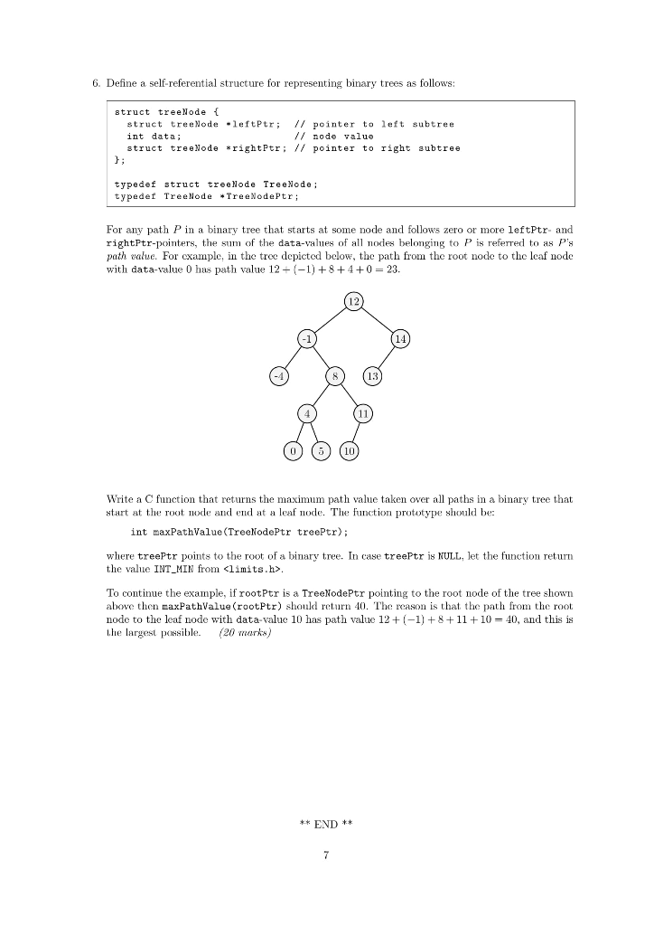 Solved 6. Define a self-referential structure for | Chegg.com