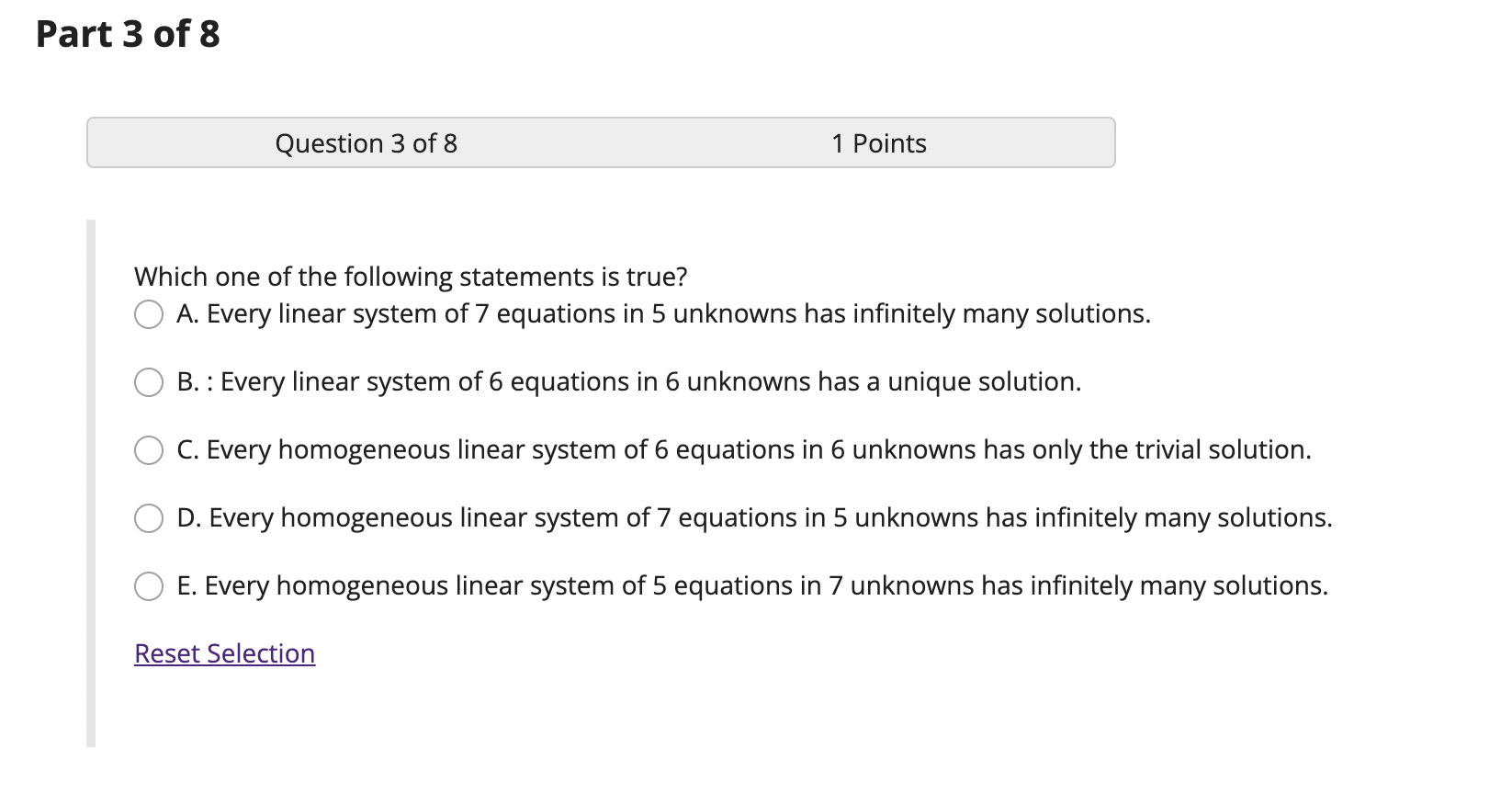 Solved Which one of the following statements is true? A. | Chegg.com