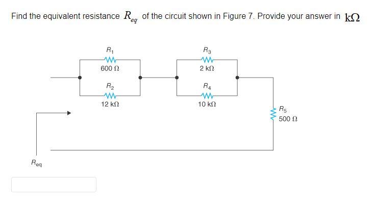 Solved Find the equivalent resistance Req of the circuit | Chegg.com
