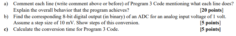 a) Comment each line (write comment above or before) | Chegg.com