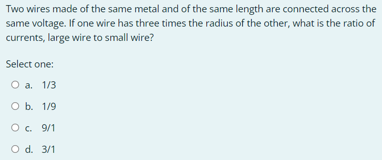 Two wires made of the same metal and of the same | Chegg.com