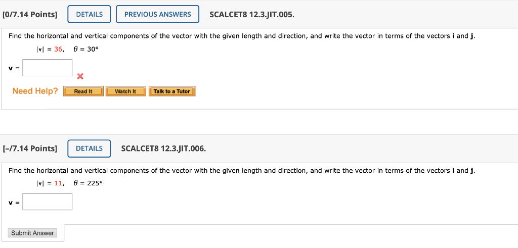 Solved [0/7.14 Points] DETAILS PREVIOUS ANSWERS SCALCET8 | Chegg.com