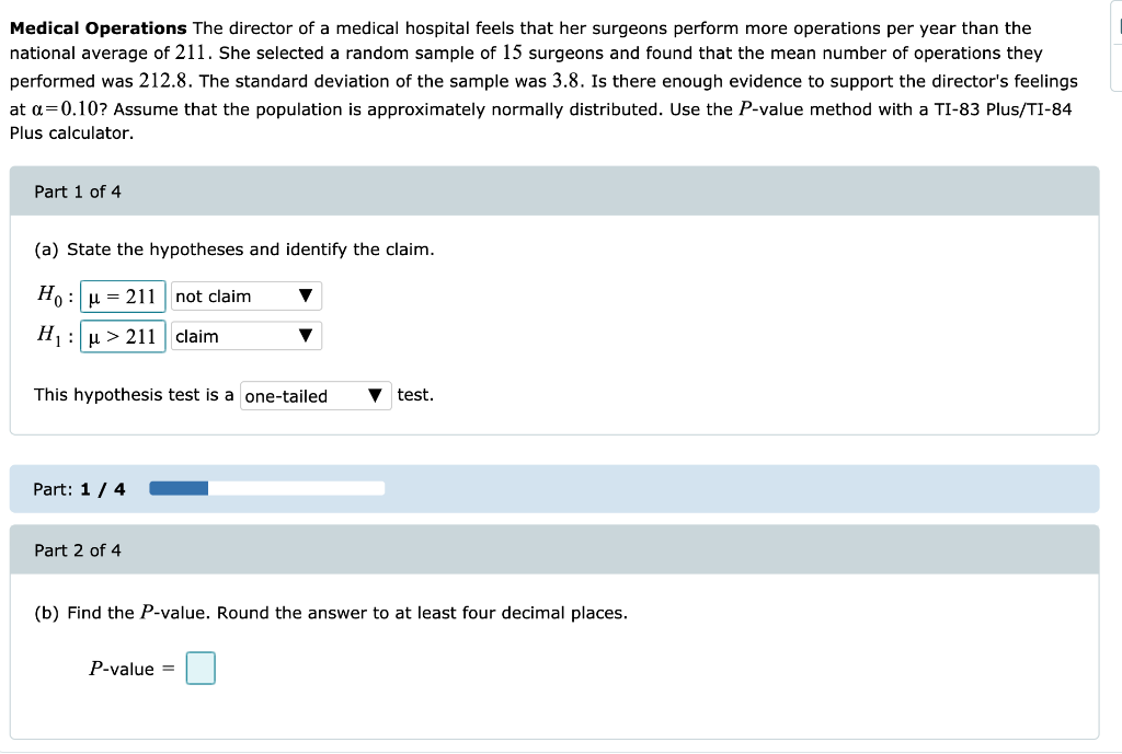 Solved Medical Operations The director of a medical hospital | Chegg.com
