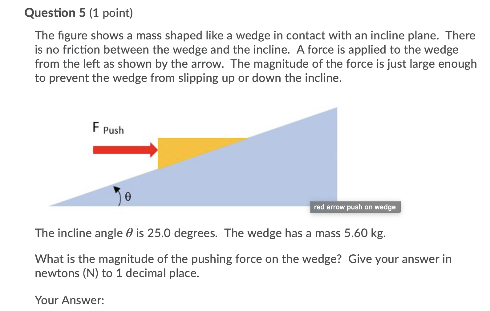 Solved Question 5 (1 point) The figure shows a mass shaped | Chegg.com
