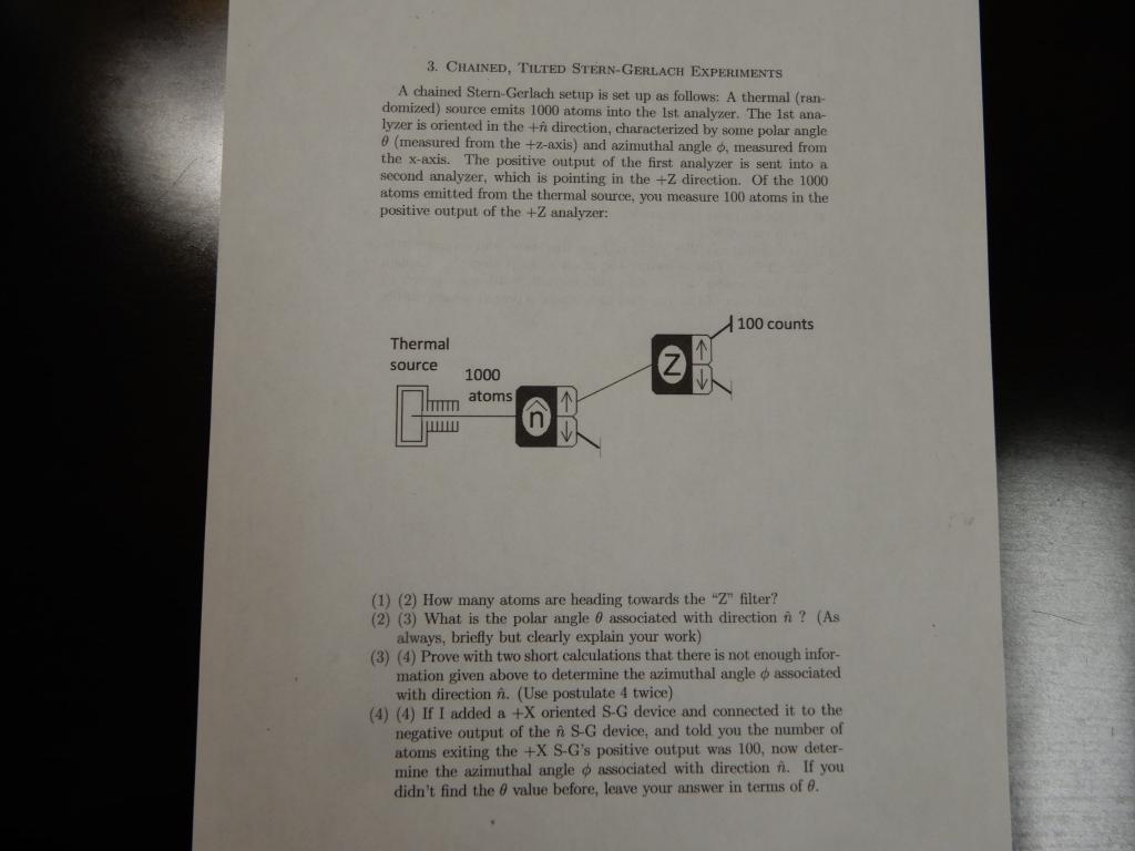 Solved 3. CHAINED, TILTED STERN-GERLACH EXPERIMENTS A | Chegg.com