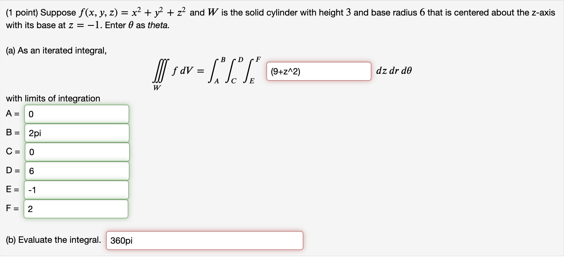 Solved 1 Point Suppose F X Y Z X2 Y2 Z2 And W Is The