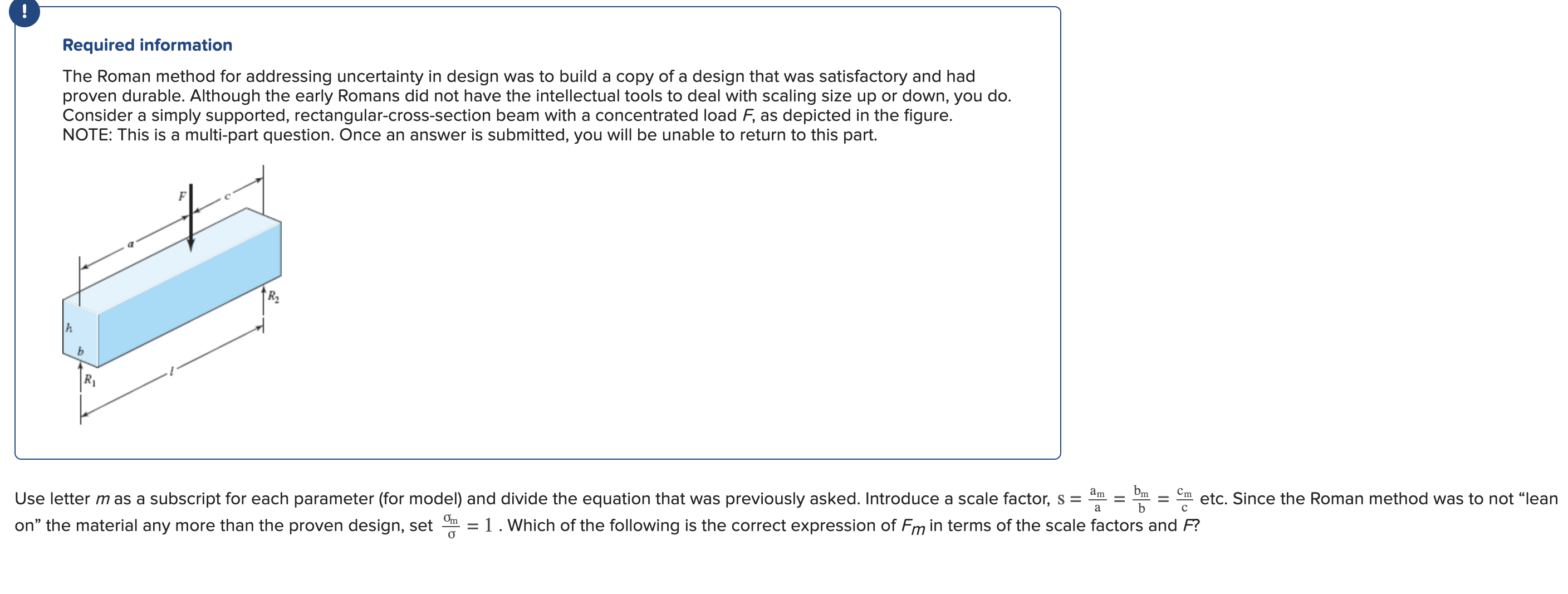 Solved The Roman method for addressing uncertainty in design | Chegg.com
