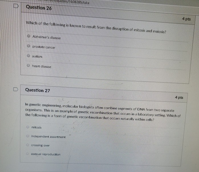 Solved D Question 17 Match Each Mode Of Inheritance To A