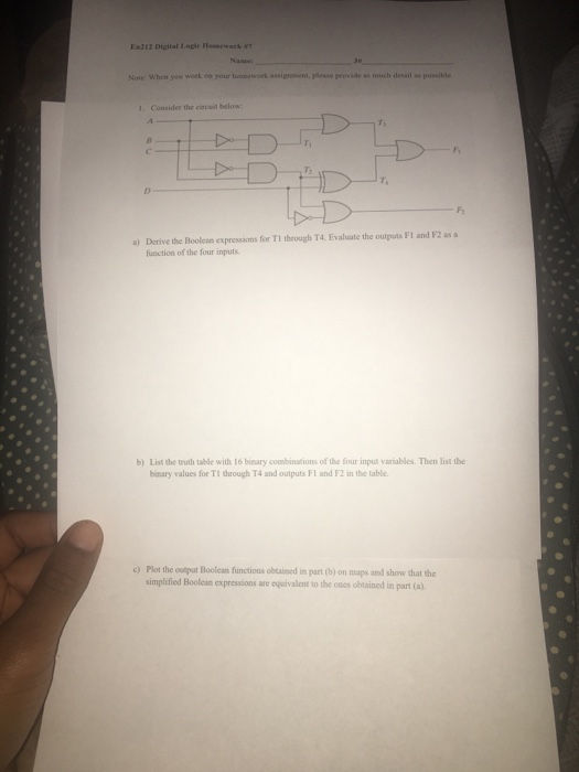 Solved Consider The Circuit Below Derive The Boolean 8681