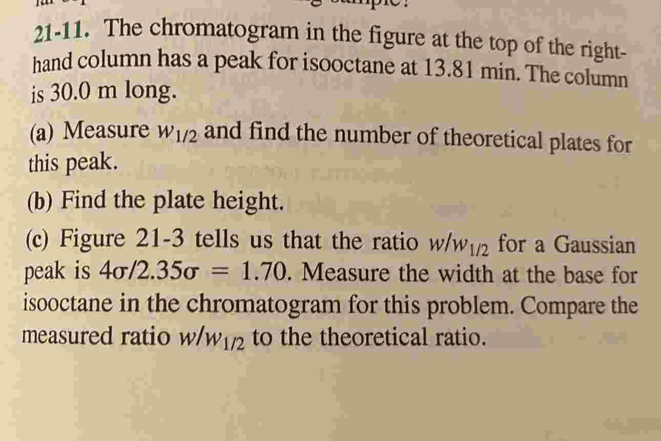 Solved The chromatogram in ﻿the figure at ﻿the top of ﻿the | Chegg.com
