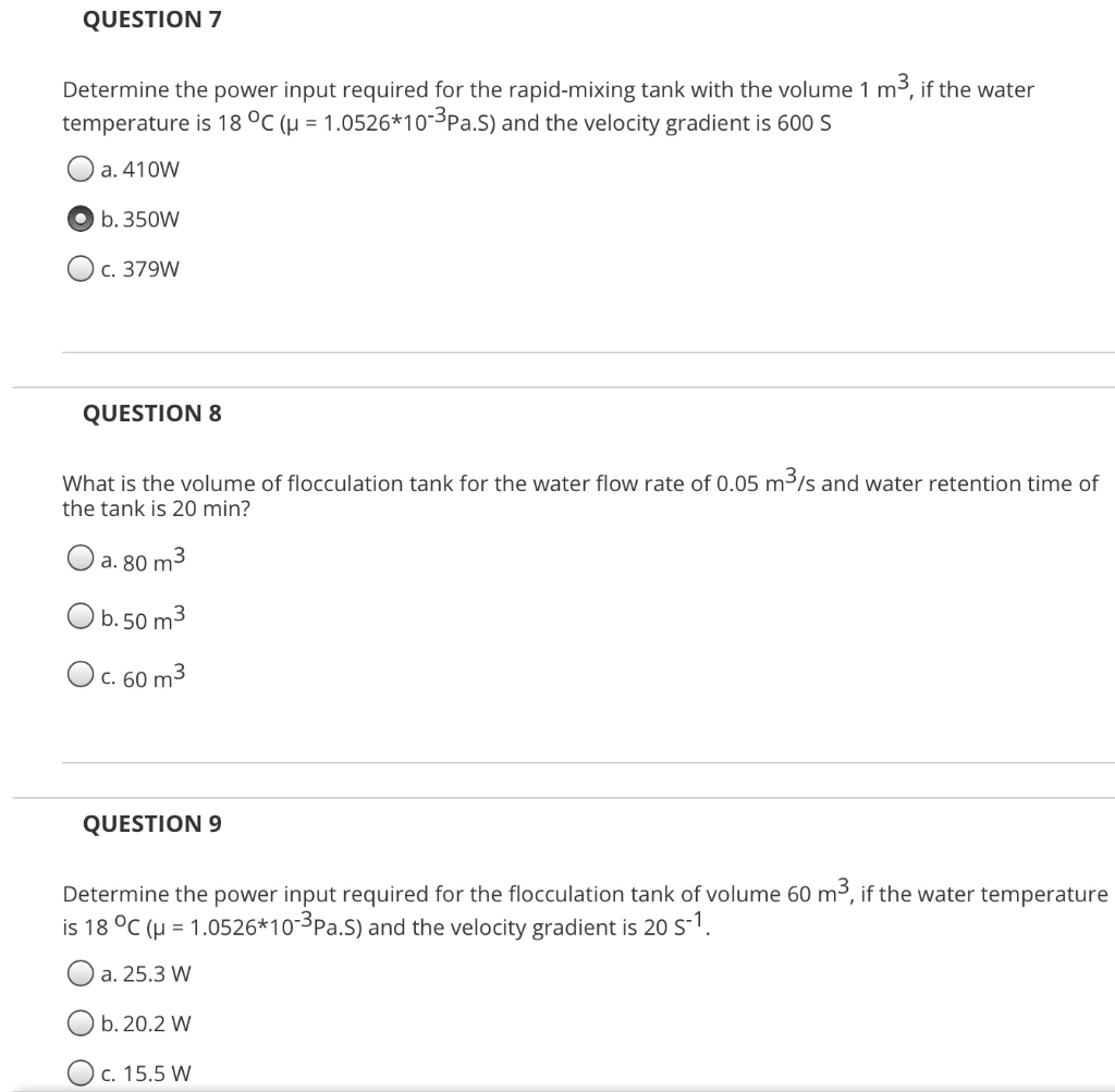 Solved QUESTION 7 Determine the power input required for the | Chegg.com