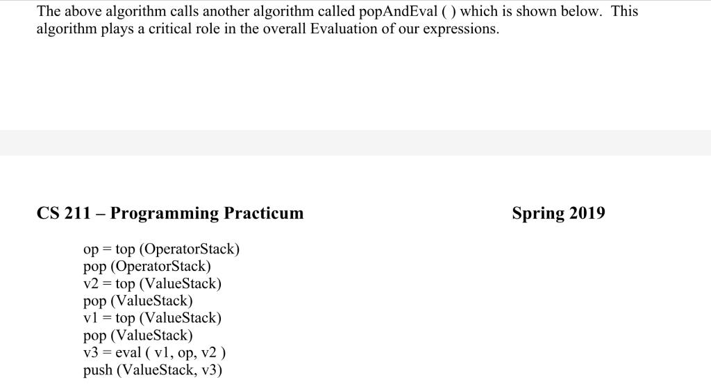 Infix Expression Evaluator Writ a C++ program that | Chegg.com