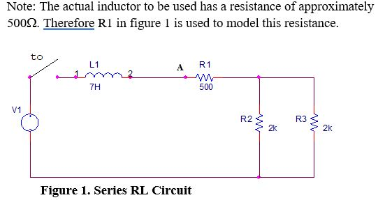 Solved First Order Circuit Response RL Series Circuit: Step | Chegg.com