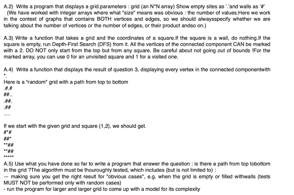 Solved writhe python Progame Random Grid (N*N ) with | Chegg.com
