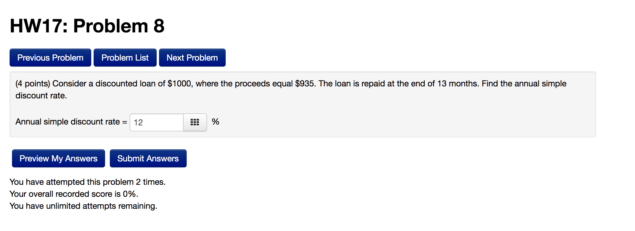Solved HW17: Problem 8 Previous Problem Problem List Next | Chegg.com
