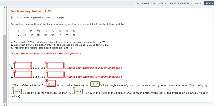 Solved CALCULATOR FULL SCREEN PRINTER VERSION 4 BACK NEXT | Chegg.com
