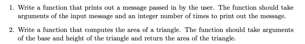 Solved This is just a really basic practice with functions | Chegg.com