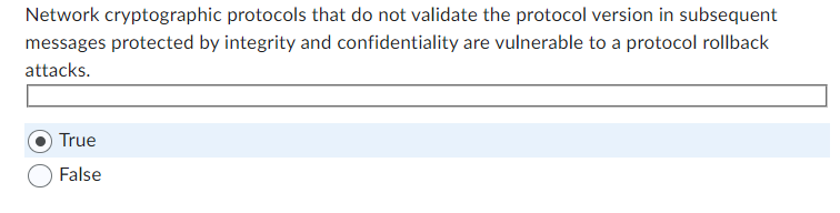 Solved Network cryptographic protocols that do not validate | Chegg.com