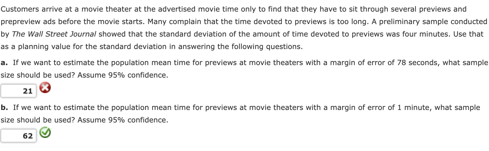 Solved Customers arrive at a movie theater at the advertised | Chegg.com
