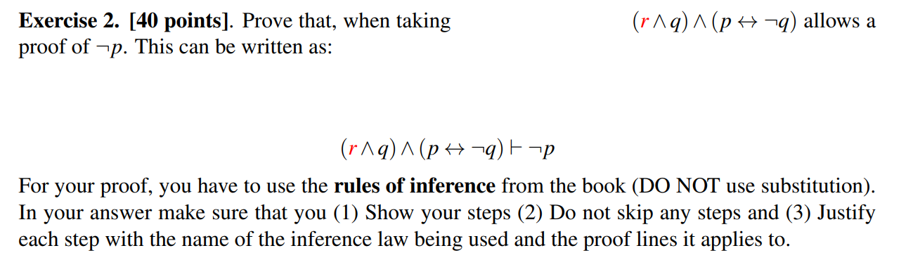 Solved Exercise 2. [40 points]. Prove that, when taking | Chegg.com