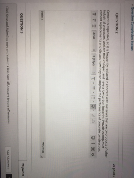 Solved Question Completion Status: QUESTION 2 20 points | Chegg.com