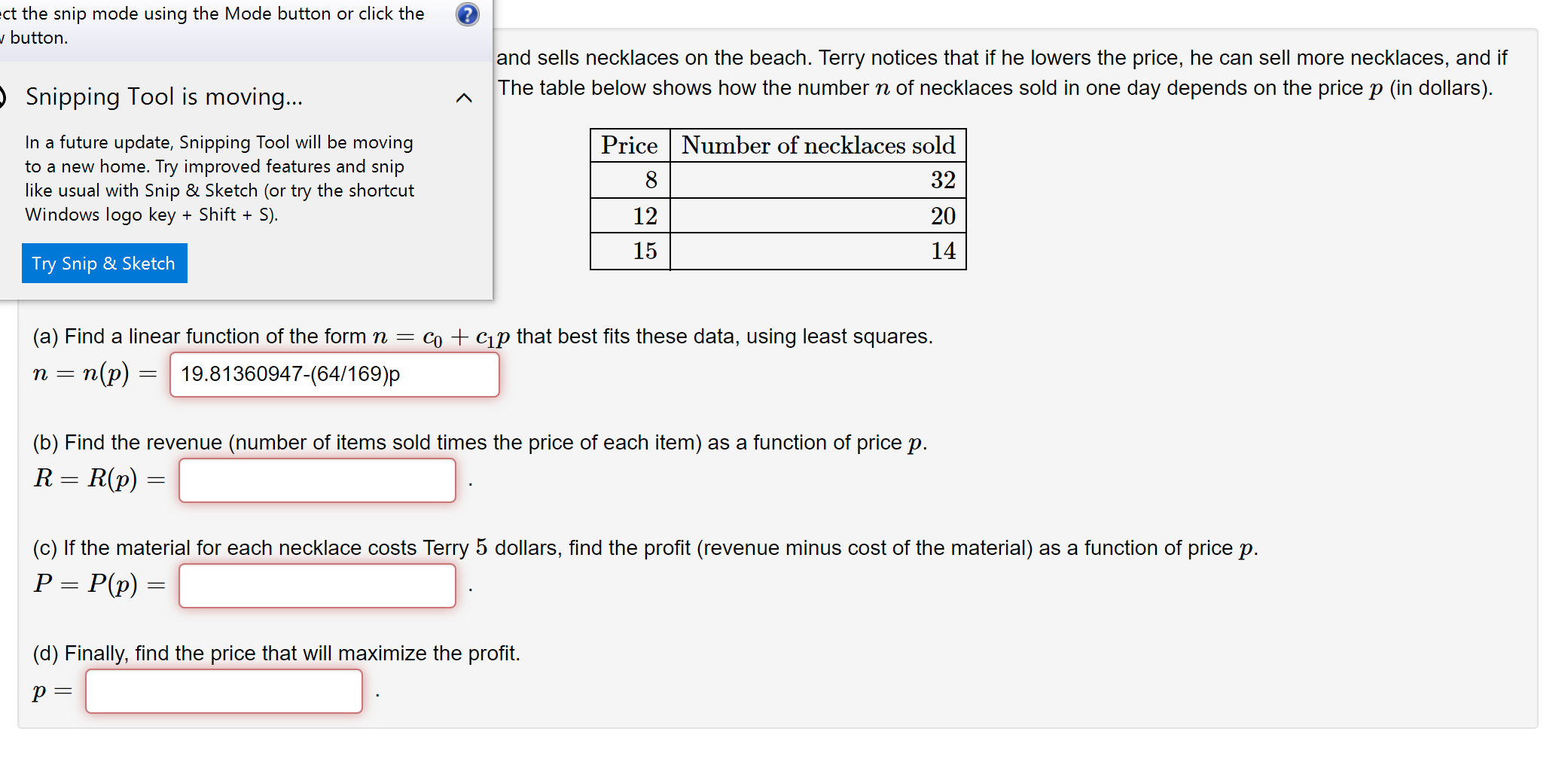 Solved ct the snip mode using the Mode button or click the | Chegg.com