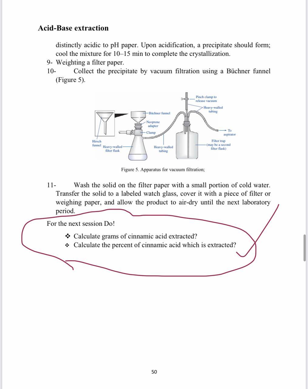 Acid-Base extraction Experimental Procedures | Chegg.com
