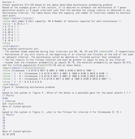 Solved Section 3 Answer questions $15-24$ based on the above | Chegg.com