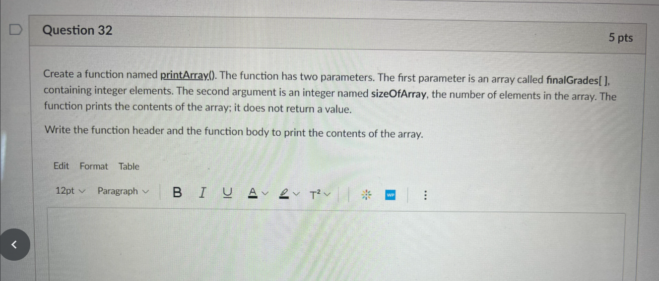 Solved Question 32 5 pts Create a function named | Chegg.com